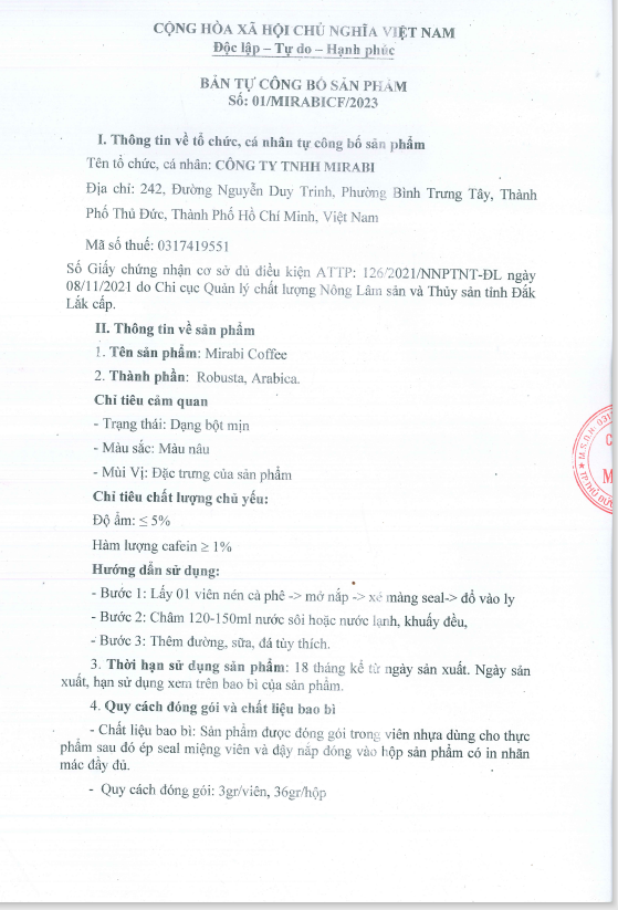 Hồ Sơ Mirabi - mirabivn